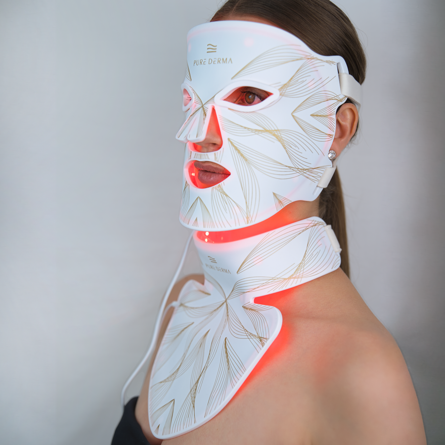 LED Light Therapy Face, Neck & Décolletage Mask – Pure Derma London