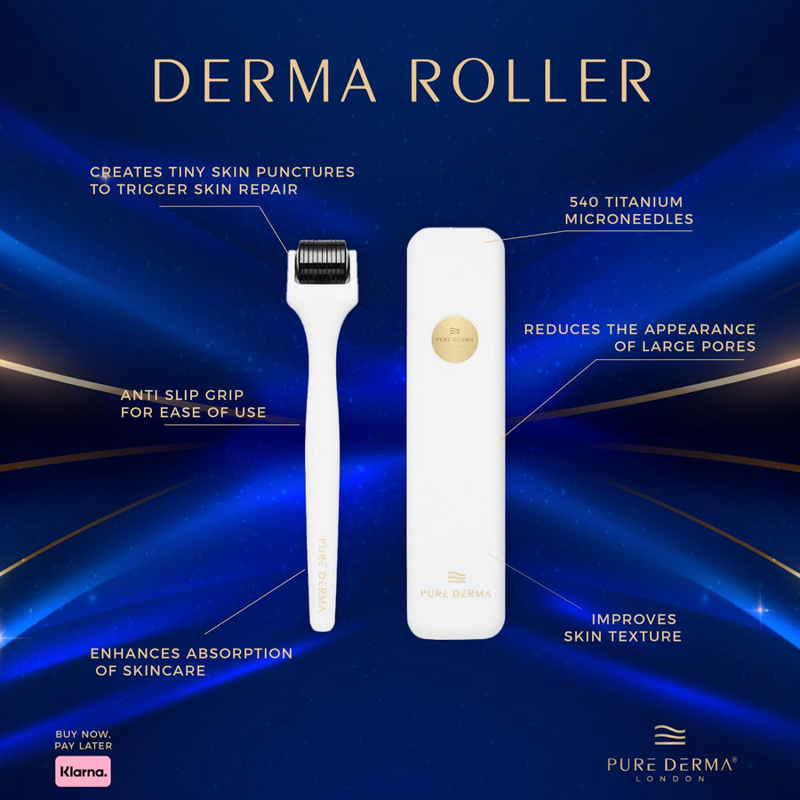 Derma Roller with 540 Medical Grade Titanium Microneedles – Pure Derma ...